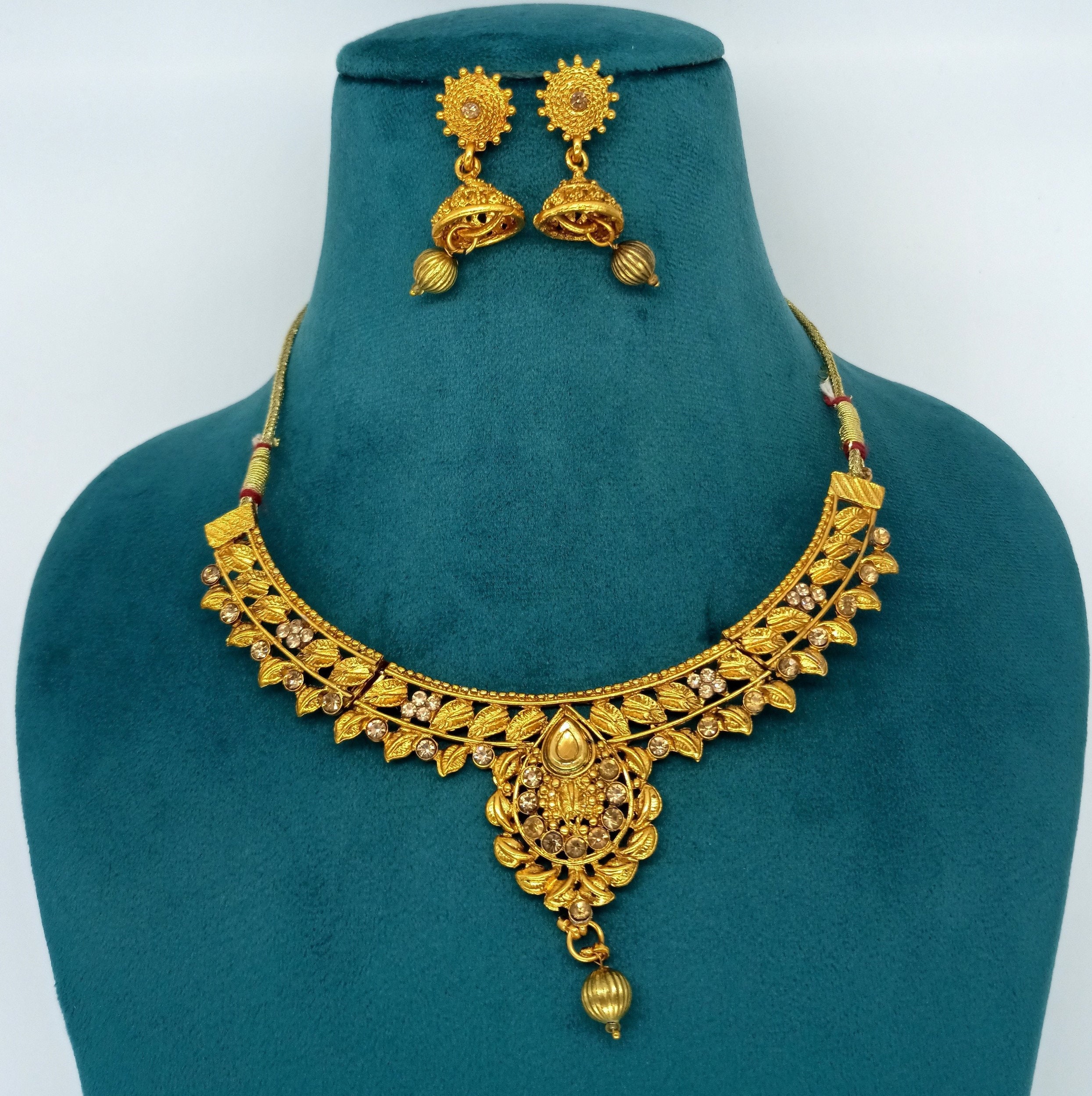 Gold Plated Necklace Set Ethnic Tribal Adjustable Gold | Etsy