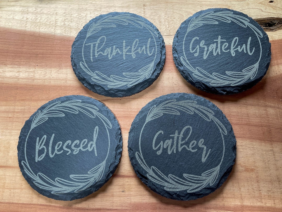 Slate Stone Coasters - Etsy