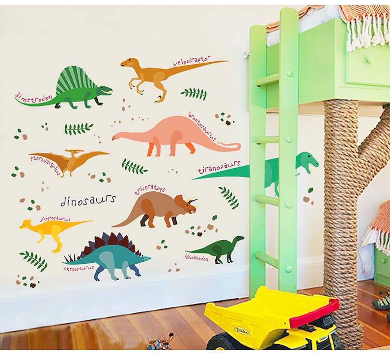 Kindergarten Wall Decoration Self-adhesive Wallpaper Cartoon Dinosaur ...