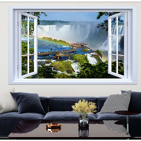 Waterfall Wall Decal - Etsy