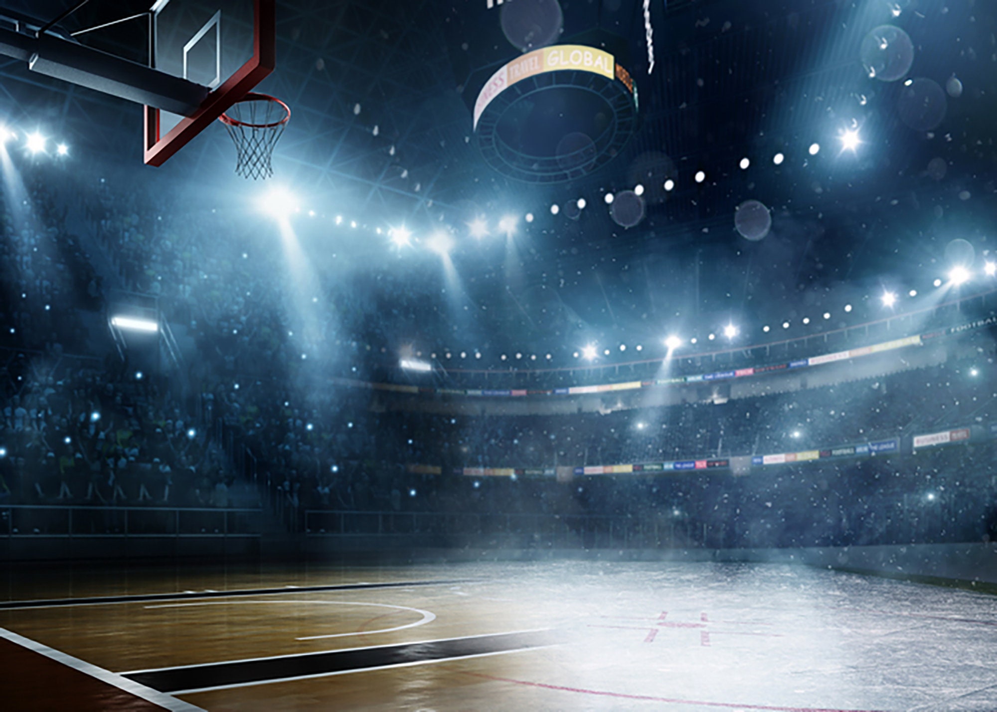 Stadium Backdrop Vinyl Cloth Backdrop Photography Basketball Court ...