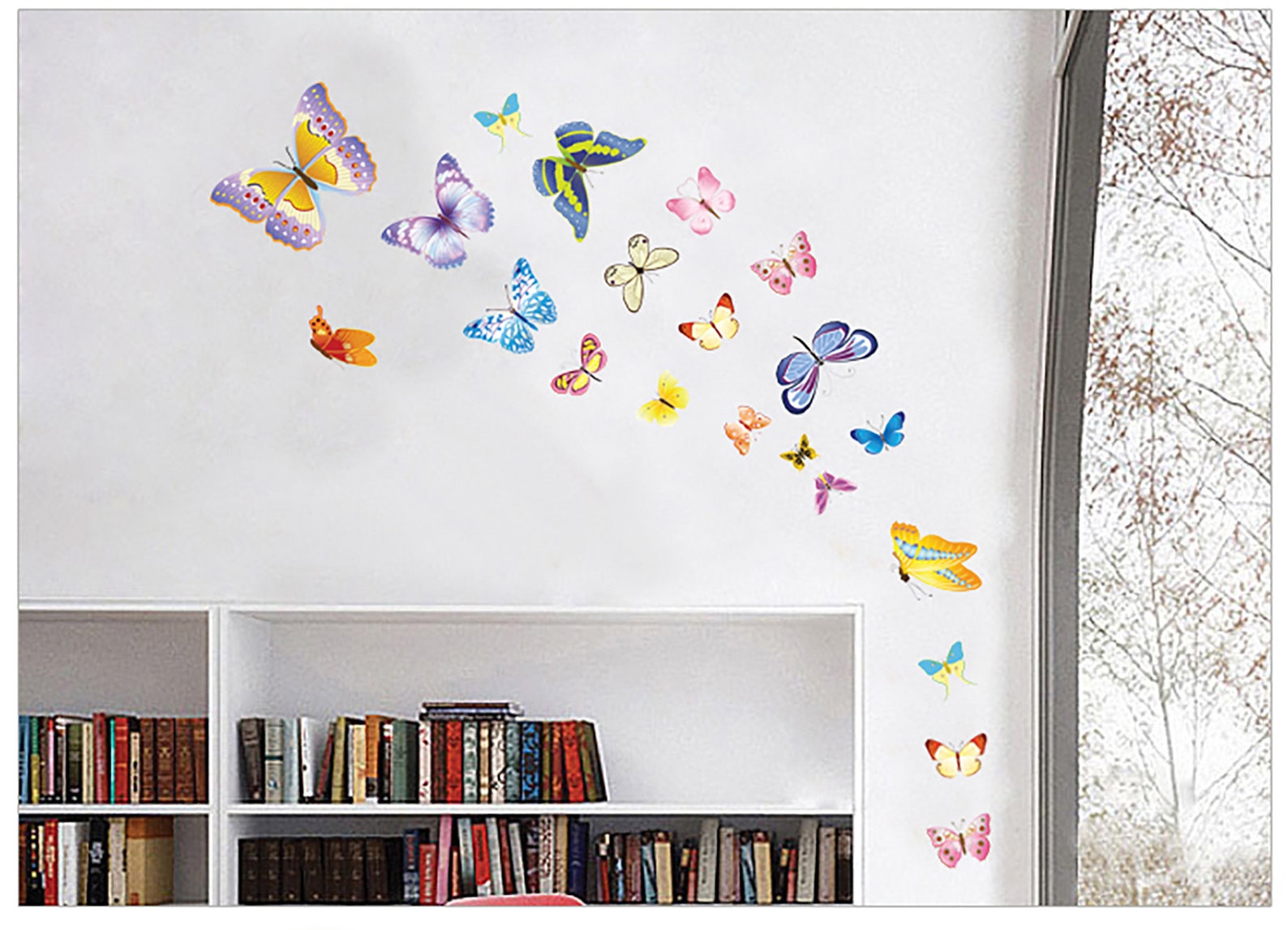 50 Pieces Colorful Butterfly Wall Stickers Children Bedroom - Etsy