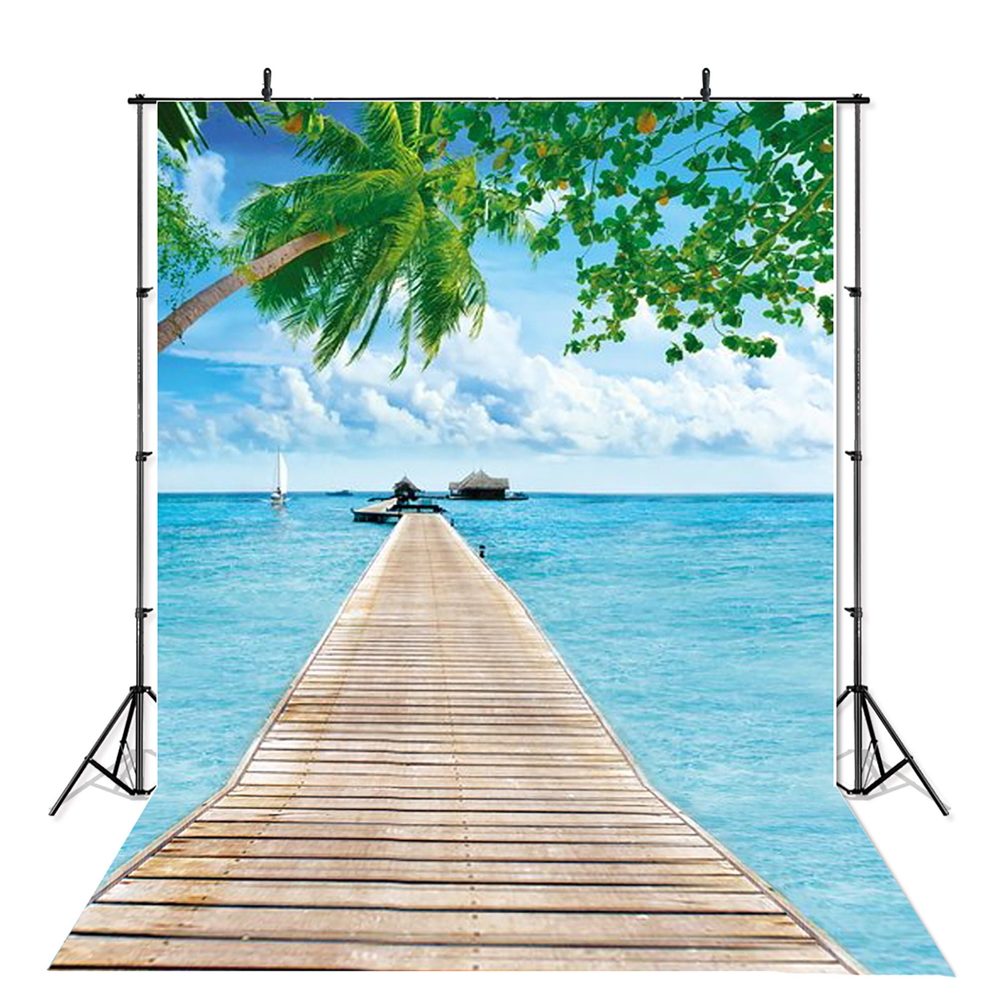 Blue Sea and Beach Backdrop for Photography Background for Birthday ...