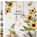 New Style Yellow Sunflowers Decals Home Decoration Flower Wall Stickers ...
