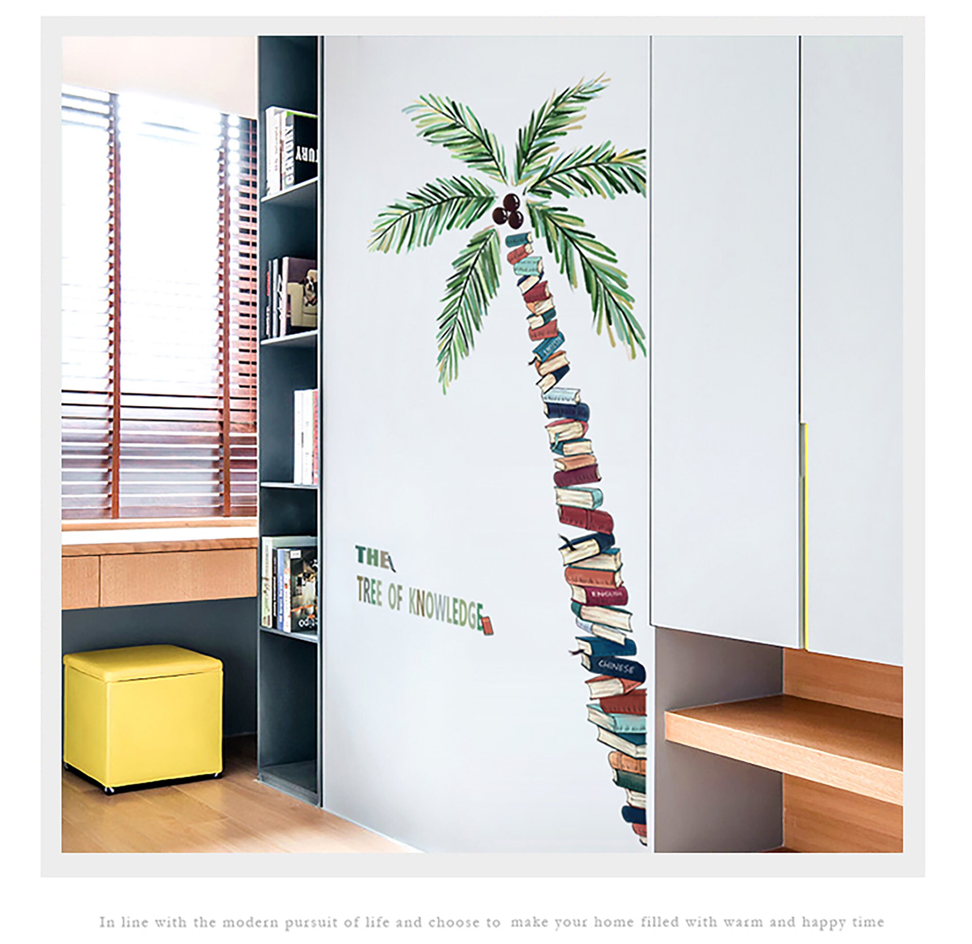 The Tree of Knowledge Wall Stickers Living Room Study Wall Decal - Etsy