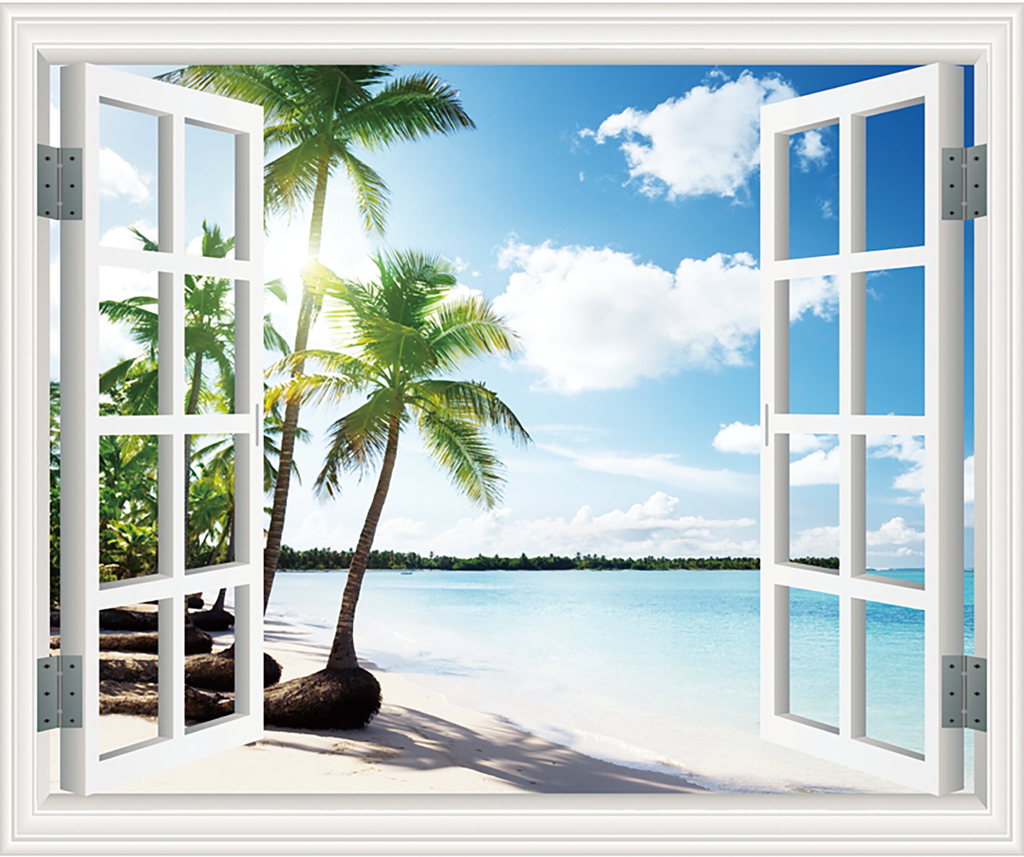 3D Window Wall Sticker Sea Beach Wall Decal Home Decoration - Etsy