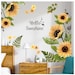 New Style Yellow Sunflowers Decals Home Decoration Flower Wall Stickers ...