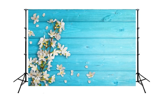 Flowers and Board Backdrop for Photography Vinyl Cloth | Etsy