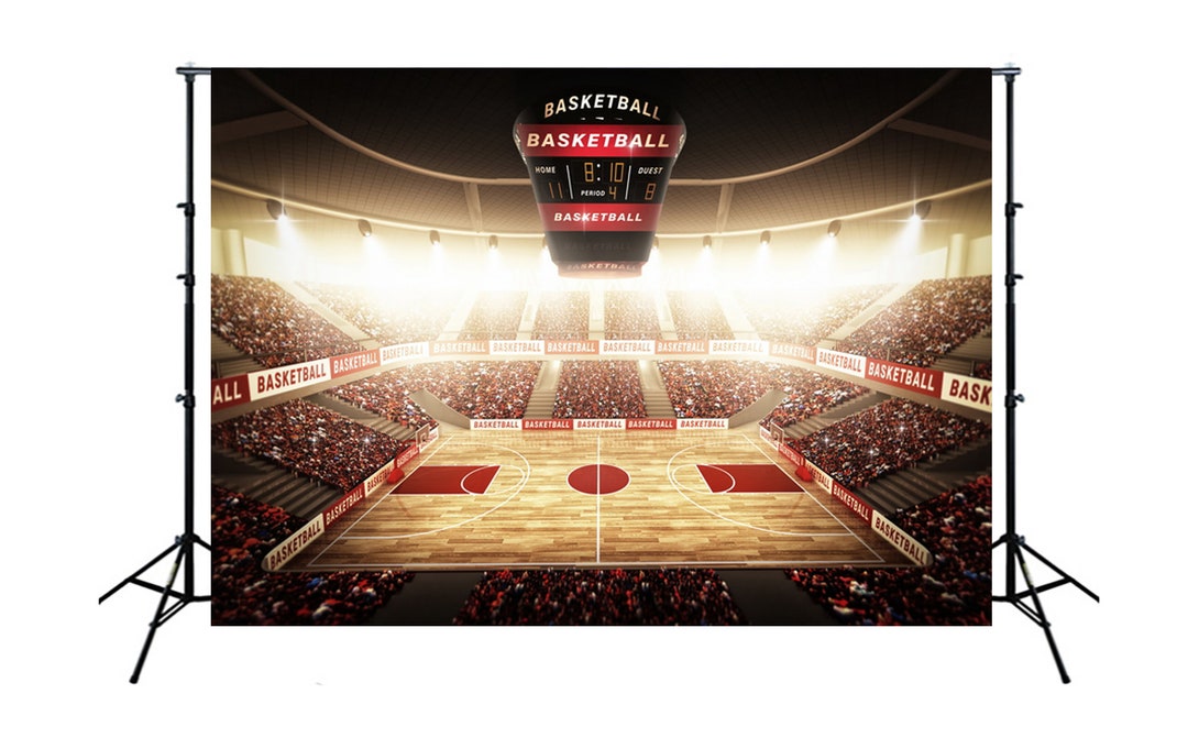 Stadium Backdrop Vinyl Cloth Backdrop Photography Basketball Court ...