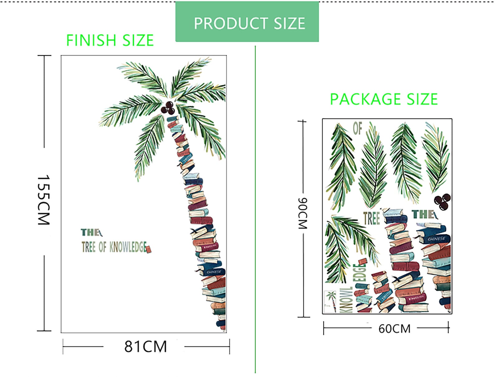 The Tree of Knowledge Wall Stickers Living Room Study Wall Decal - Etsy