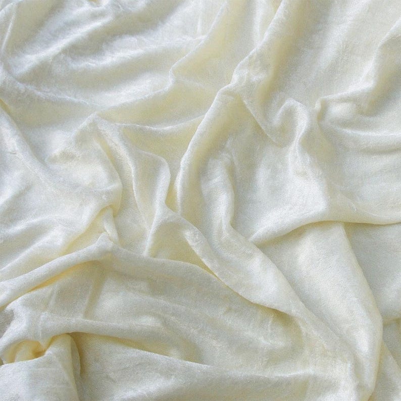 Premium CRUSHED VELVET Fabric Craft Stretch Velour Material 150cm Wide ...