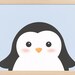 Smiley Penguin Print – Cute Minimalist Wall Art for Kids’ Rooms ...