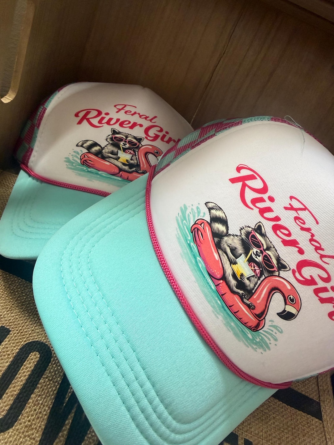 Checkered Feral River Girl Hat - Etsy