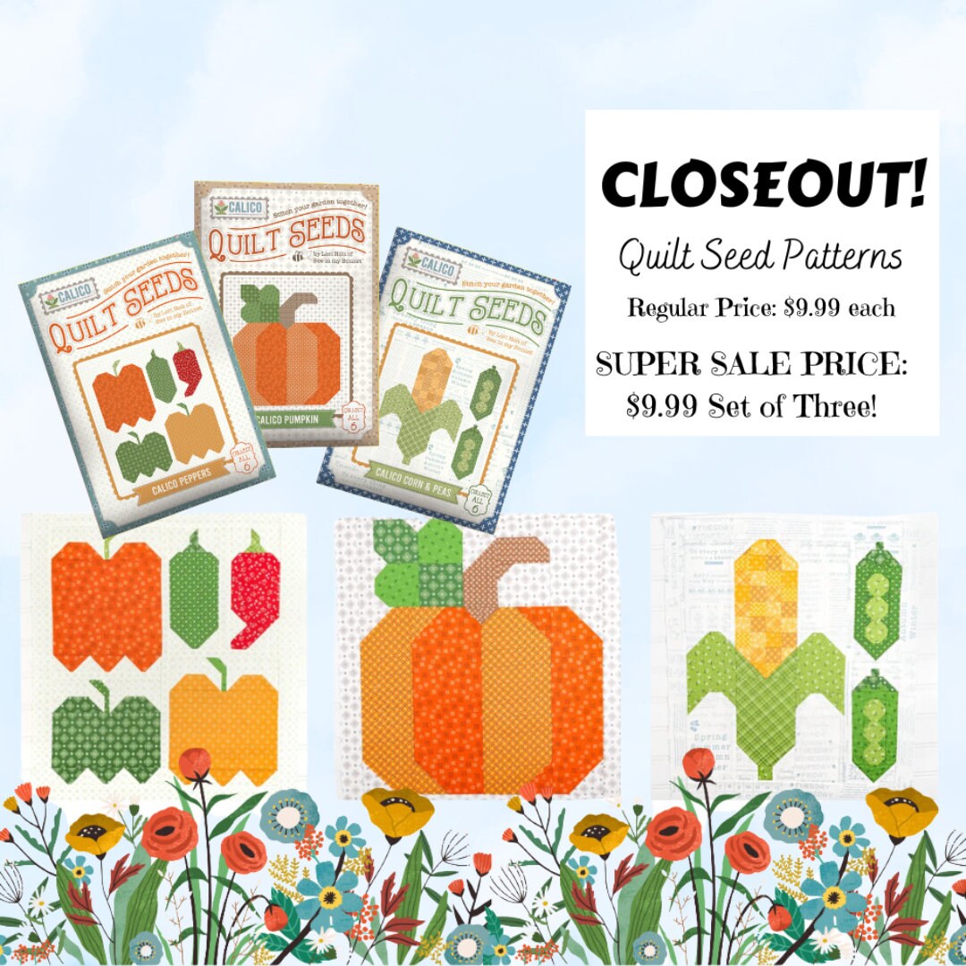 CALICO Pattern Mini Pack 3 Quilt Seed Patterns by Lori Holt CLOSEOUT - Etsy