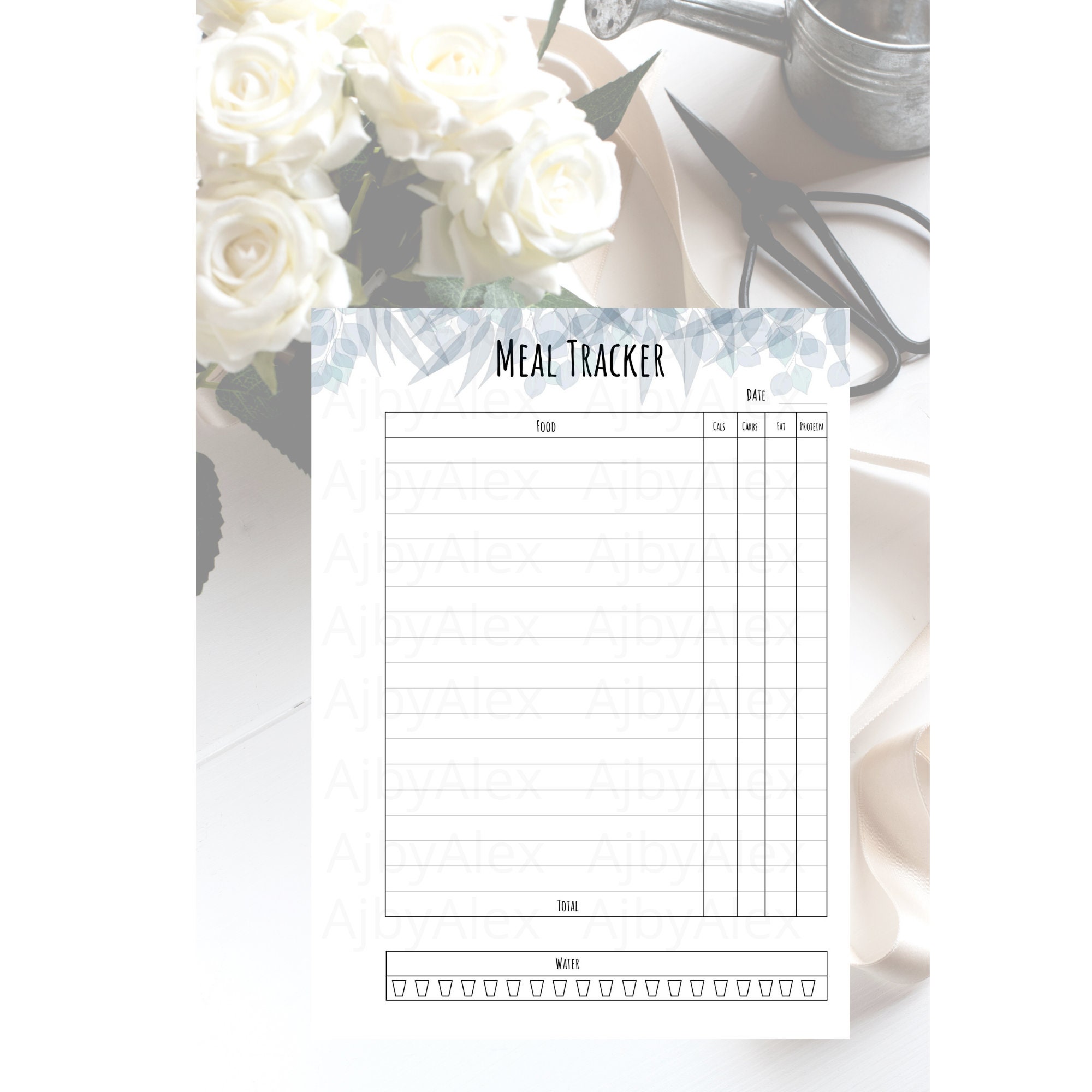 Food Journal Printable, Macro Tracker, Food Diary, Meal Tracker, Food ...