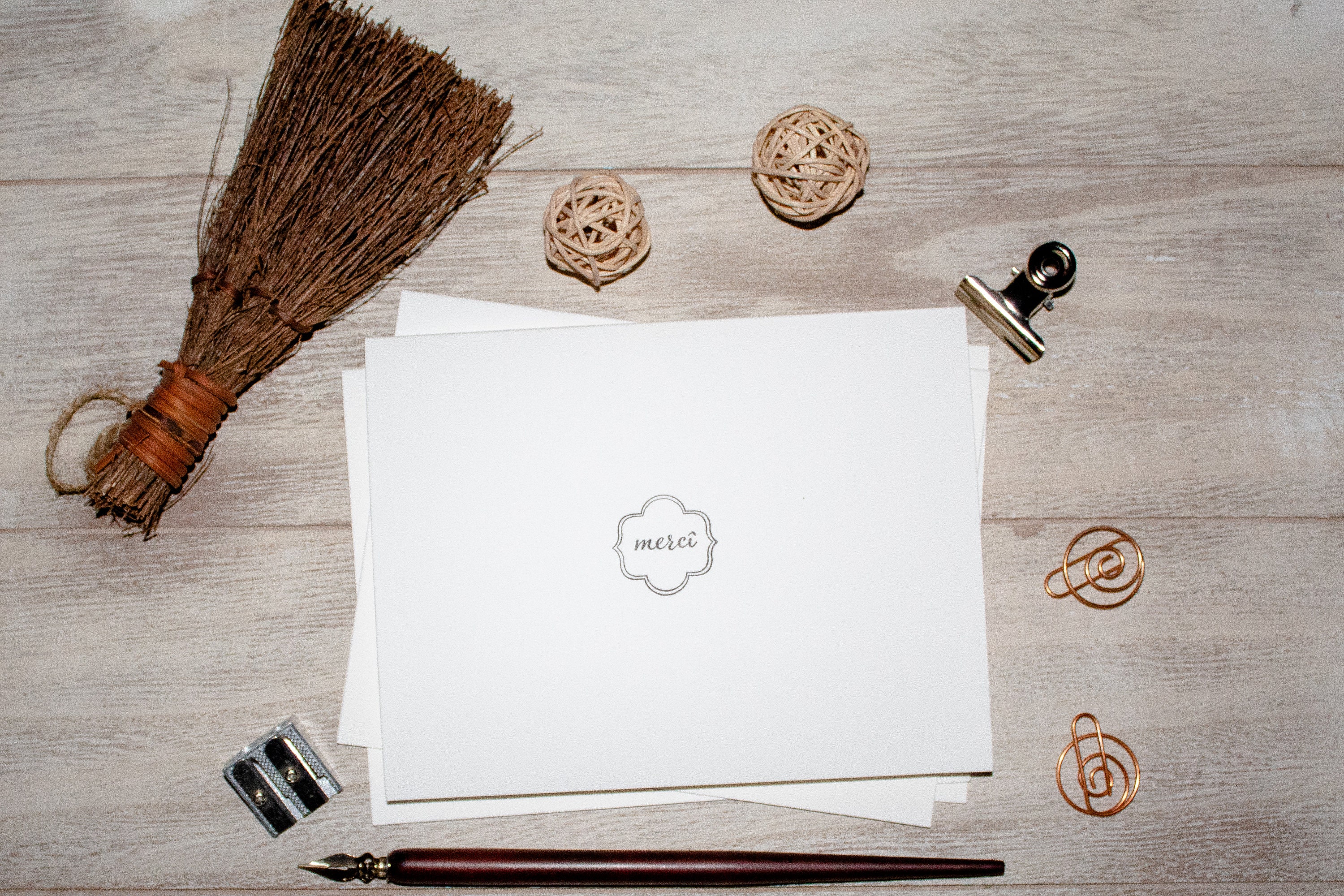 Merci Note Cards, Merci Thank You Cards, French Thank You Card ...