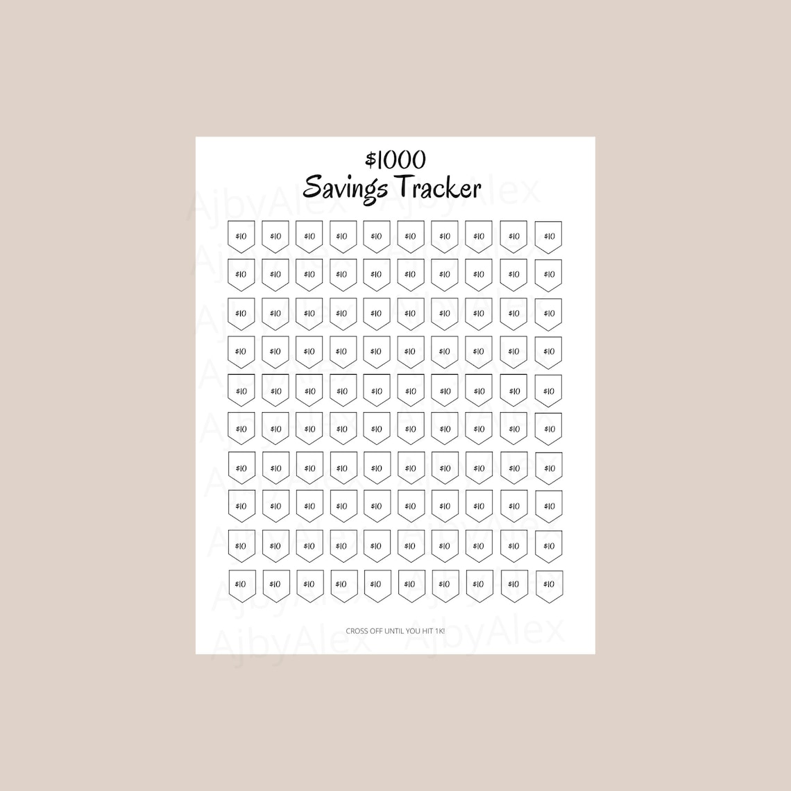 1k Saving Challenge, 1000 Money Saving, Saving Tracker Printable ...