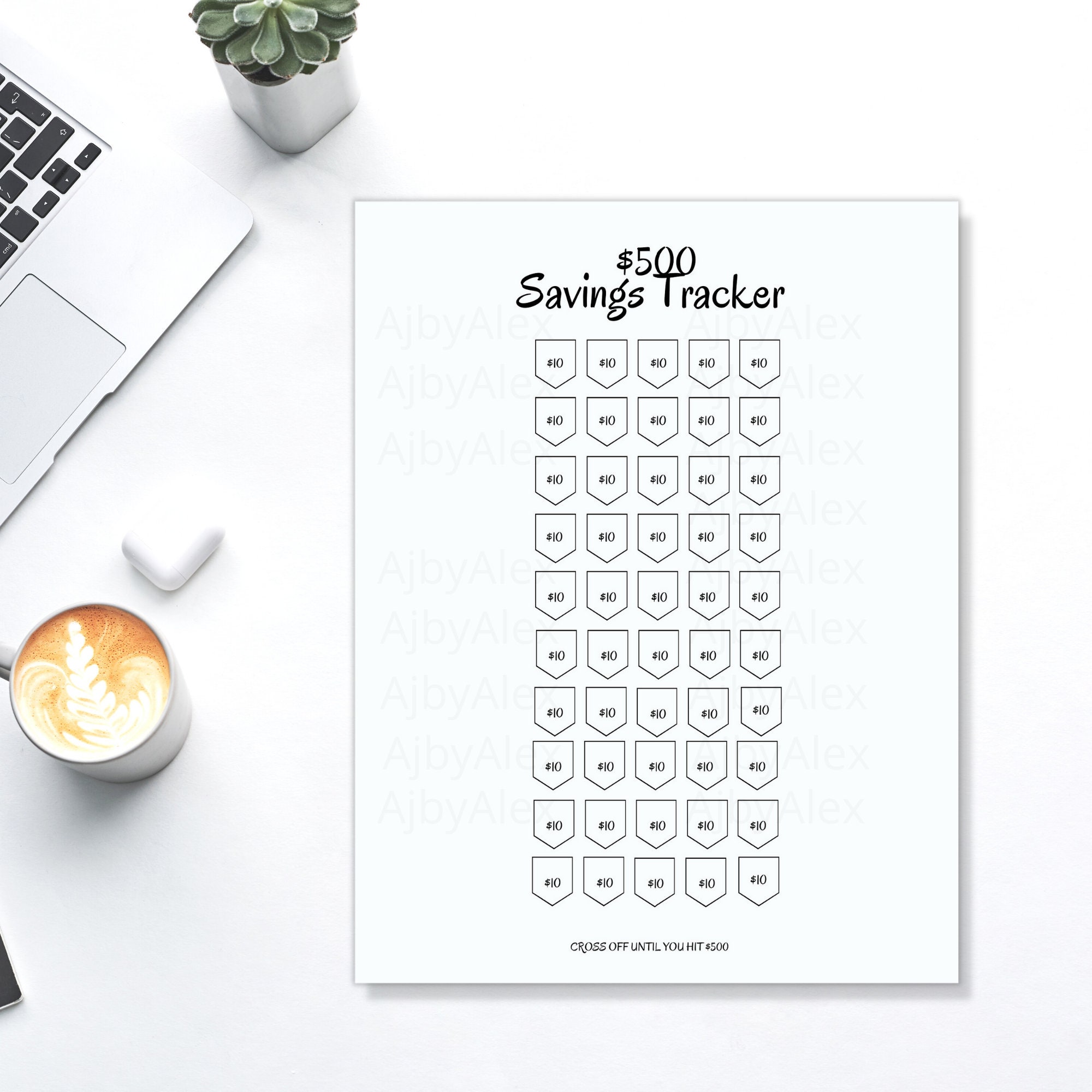 500 Dollar Saving Challenge 500 Money Saving Saving Tracker | Etsy