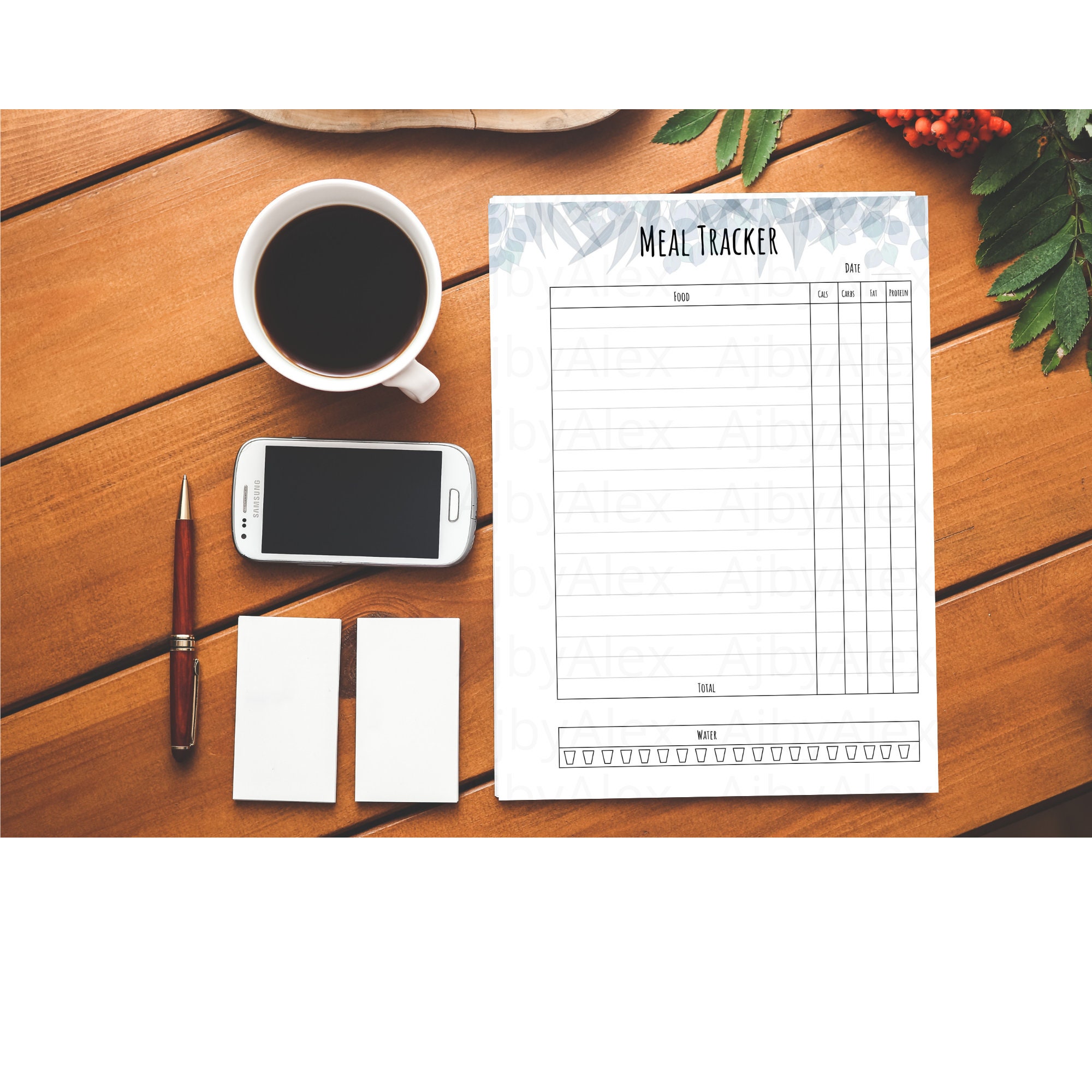Food Journal Printable, Macro Tracker, Food Diary, Meal Tracker, Food ...
