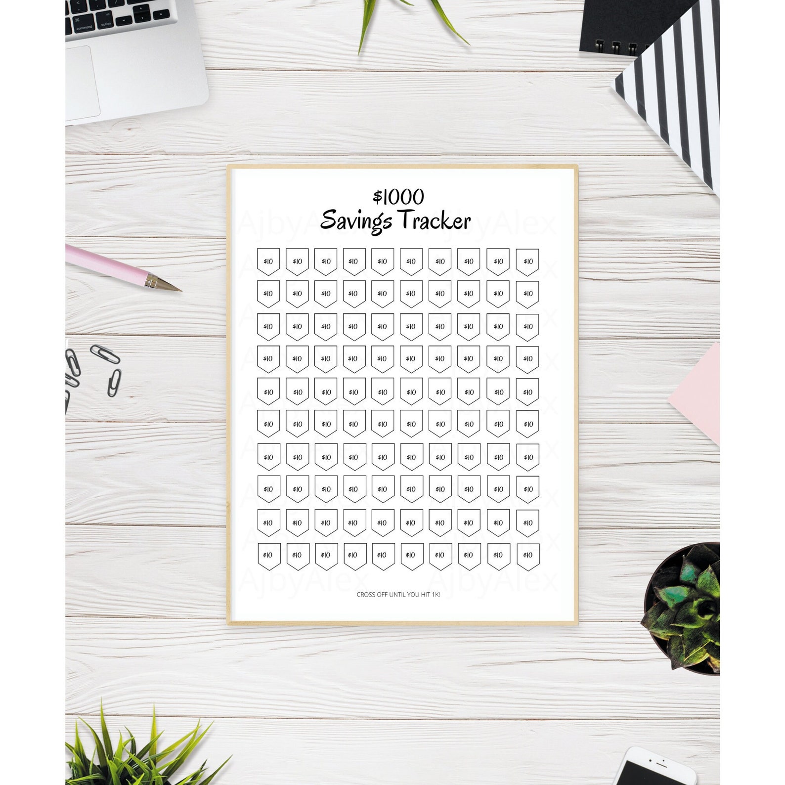 1k Saving Challenge, 1000 Money Saving, Saving Tracker Printable ...