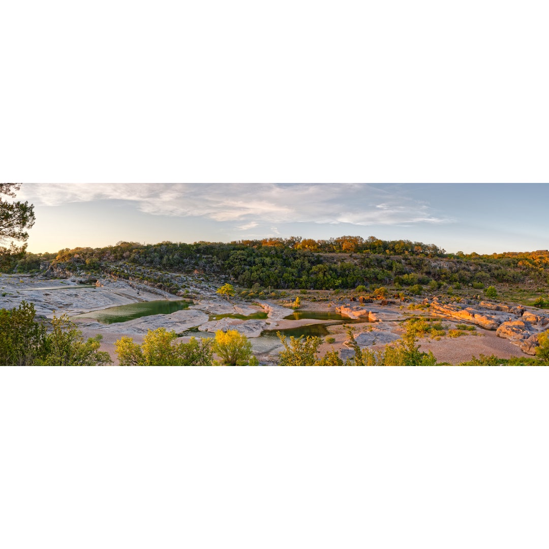Last Light on Limestone Outcrops of Pedernales Falls - Dripping Springs ...