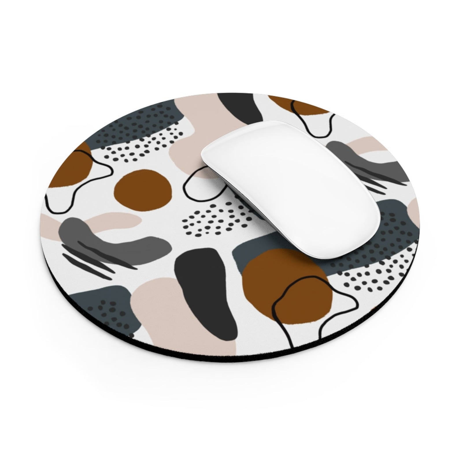Abstract Shapes Mousepad Round mousepad Computer Mat | Etsy
