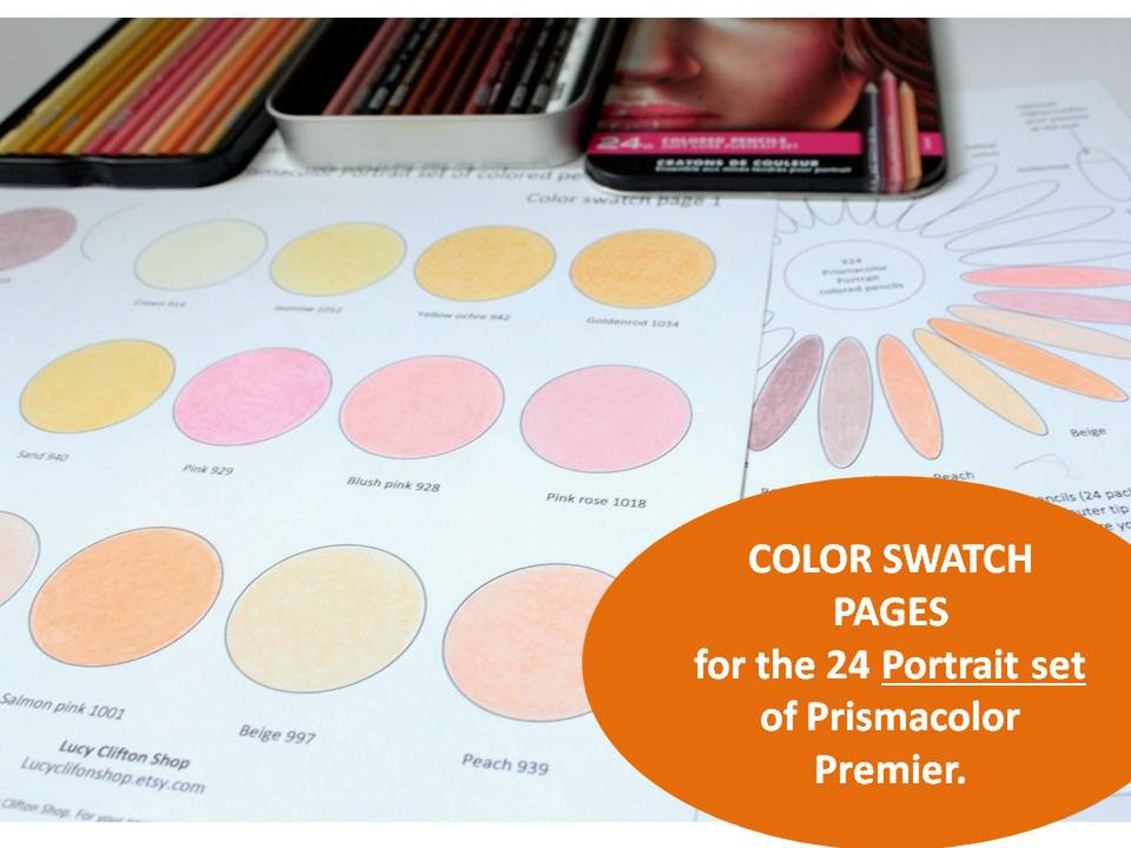 Prismacolor Portrait Color Swatch Sheets , Color Swatches for ...