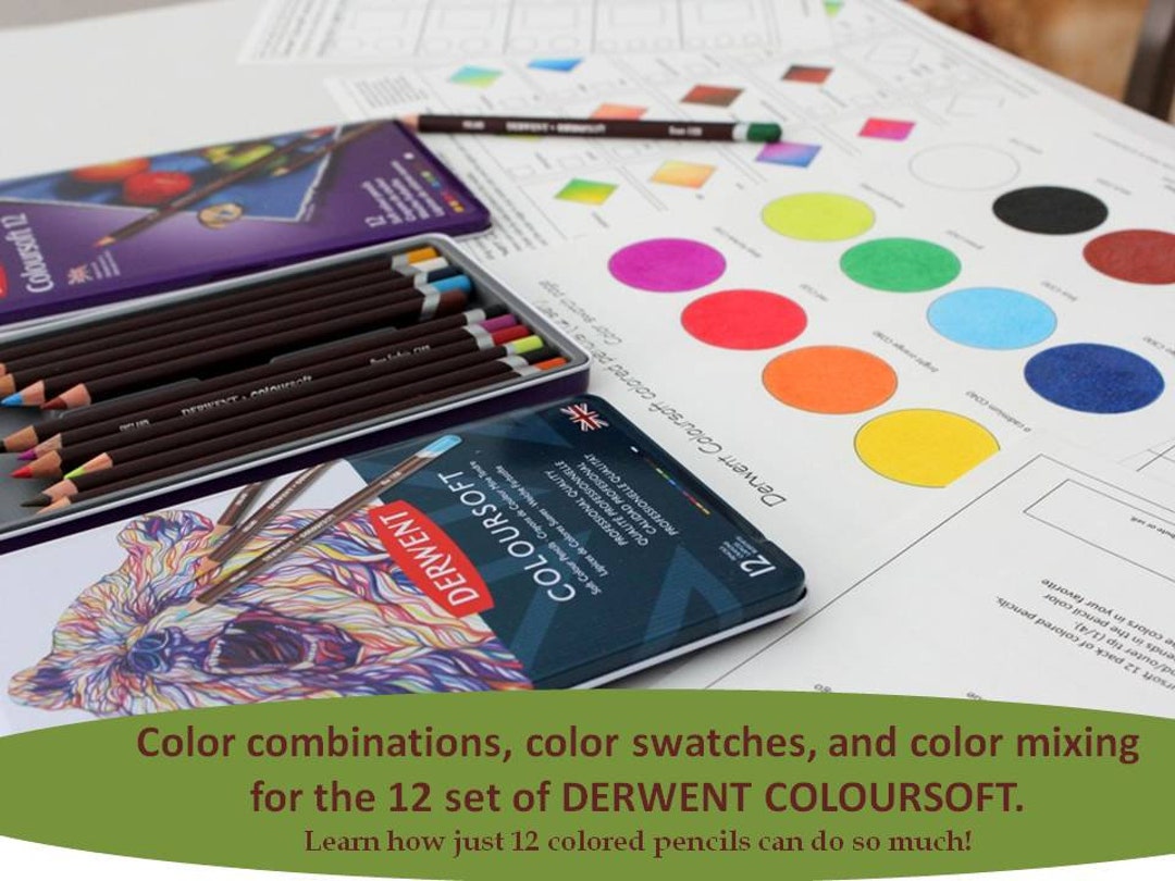 DERWENT COLOURSOFT Colored Pencils Workbook, Color Combinations & Color ...