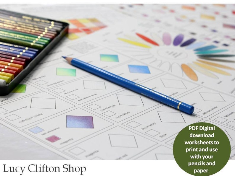 FABER CASTELL POLYCHROMOS Colored Pencils Workbook, Color Combinations ...