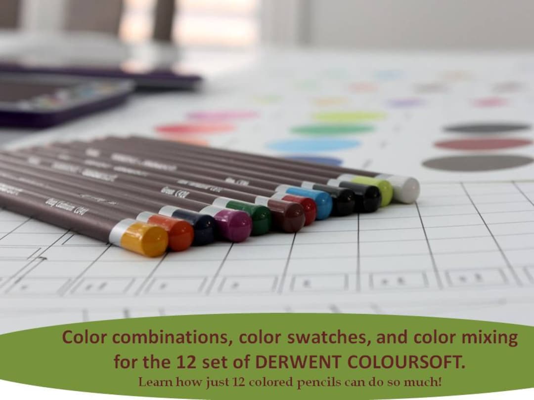 DERWENT COLOURSOFT Colored Pencils Workbook, Color Combinations & Color ...