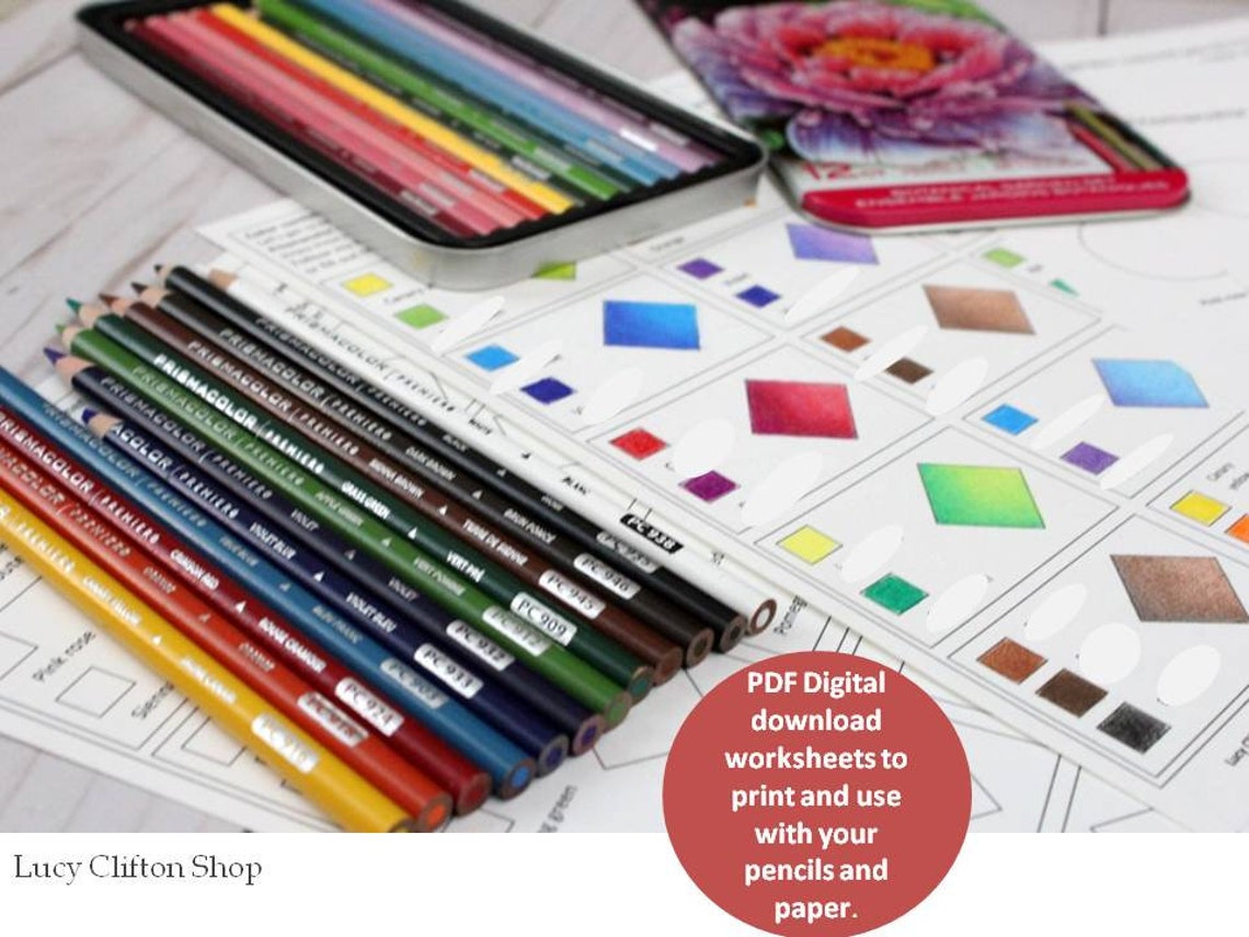 PRISMACOLOR 12 Set and Botanical 12 Set Colored Pencils Workbook, Color ...