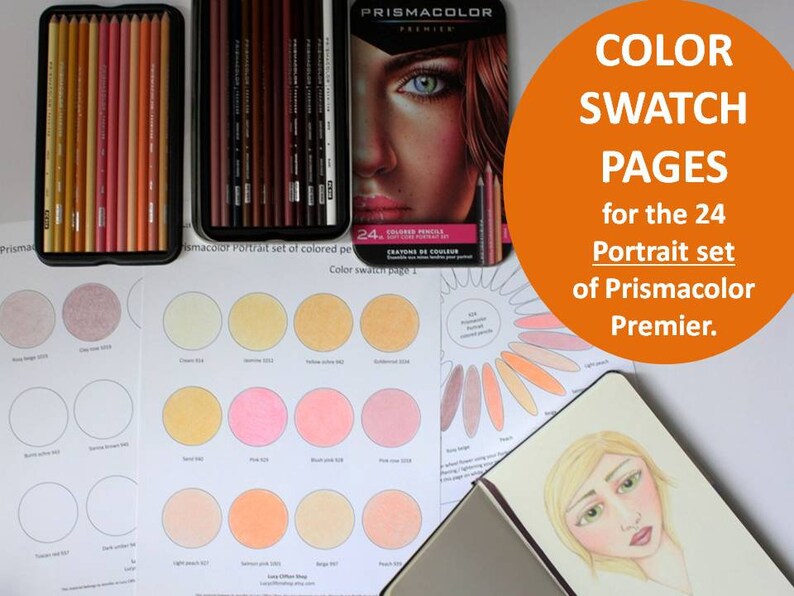 Prismacolor Portrait Color Swatch Sheets , Color Swatches for ...