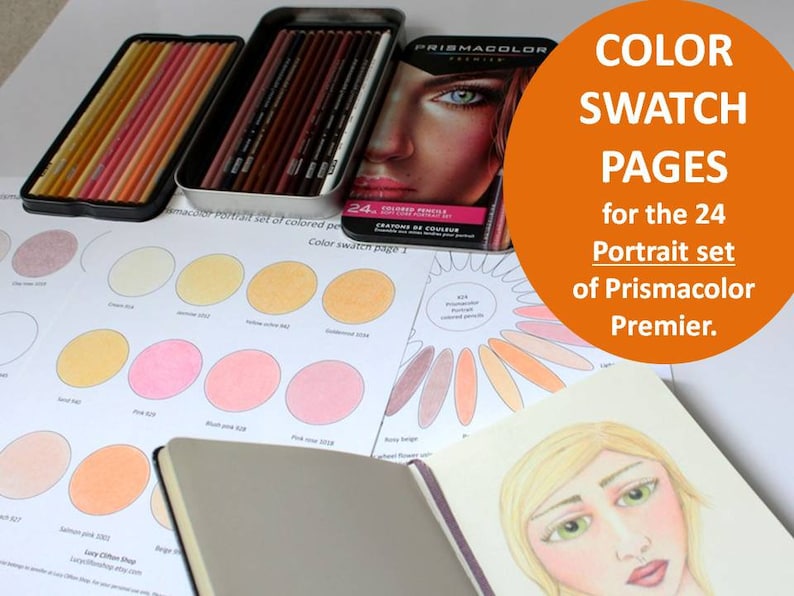 Prismacolor Portrait Color Swatch Sheets , Color Swatches for ...