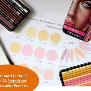 Prismacolor Portrait Color Swatch Sheets , Color Swatches for ...