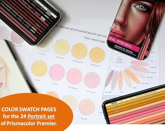 Prismacolor Portrait Color Swatch Sheets , Color Swatches for ...