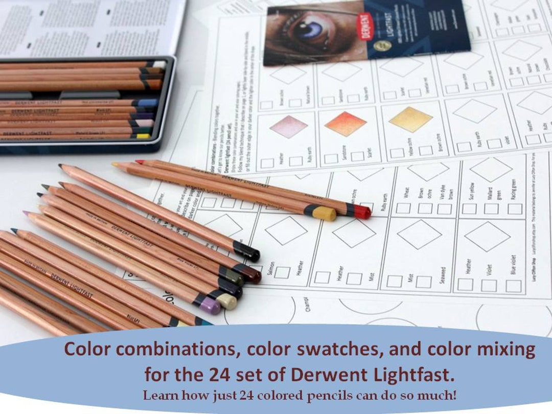 DERWENT LIGHTFAST Colored Pencils Workbook, Color Combinations and Color Swatches for the ...