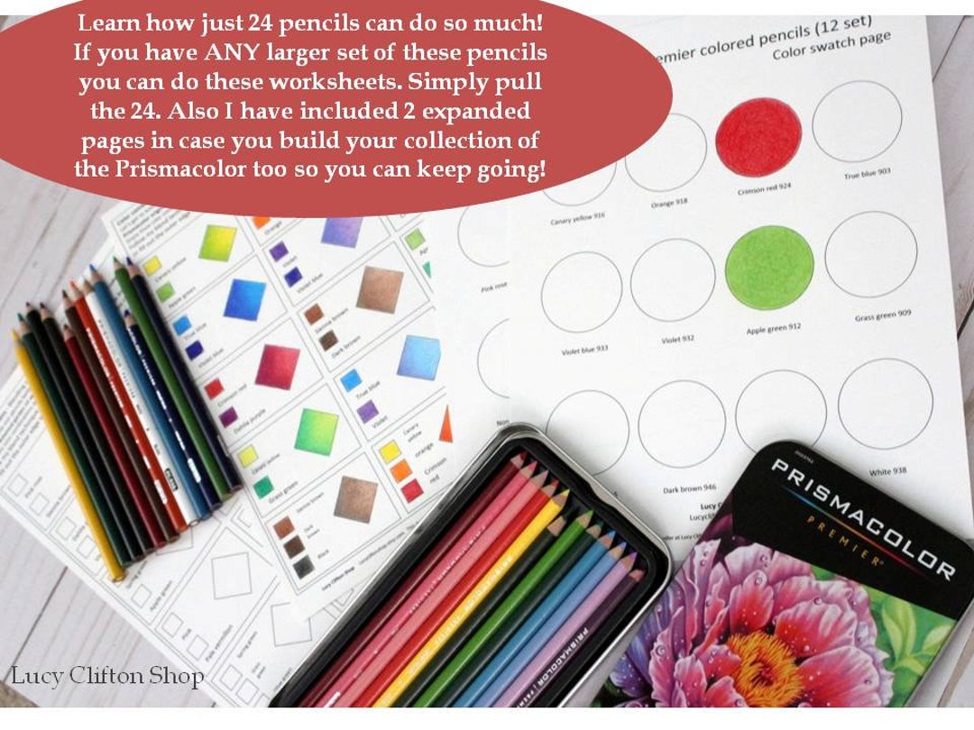 PRISMACOLOR 12 Set and Botanical 12 Set Colored Pencils Workbook, Color ...