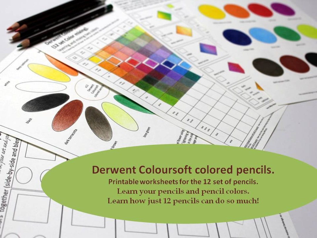 DERWENT COLOURSOFT Colored Pencils Workbook, Color Combinations & Color ...