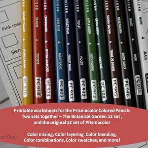 PRISMACOLOR 12 Set and Botanical 12 Set Colored Pencils Workbook, Color ...
