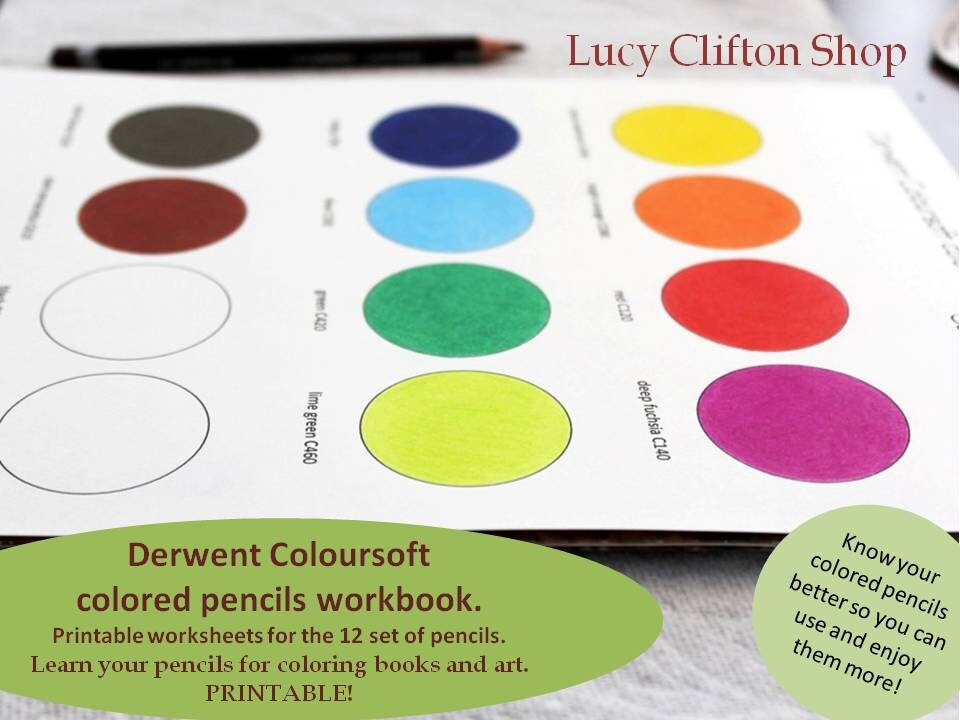DERWENT COLOURSOFT Colored Pencils Workbook, Color Combinations & Color ...