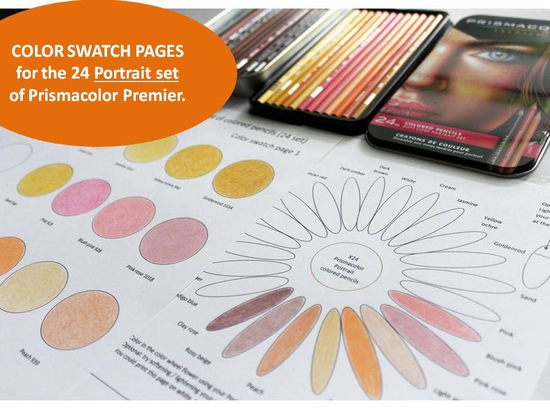 Prismacolor Portrait Color Swatch Sheets , Color Swatches for ...