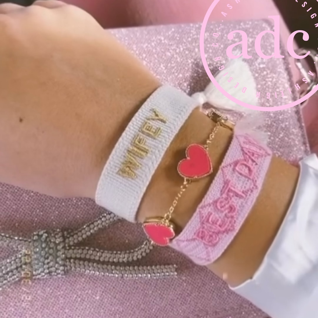 Best Day Ever Bracelet Designer Friendship Bracelet Woven Embroidered ...