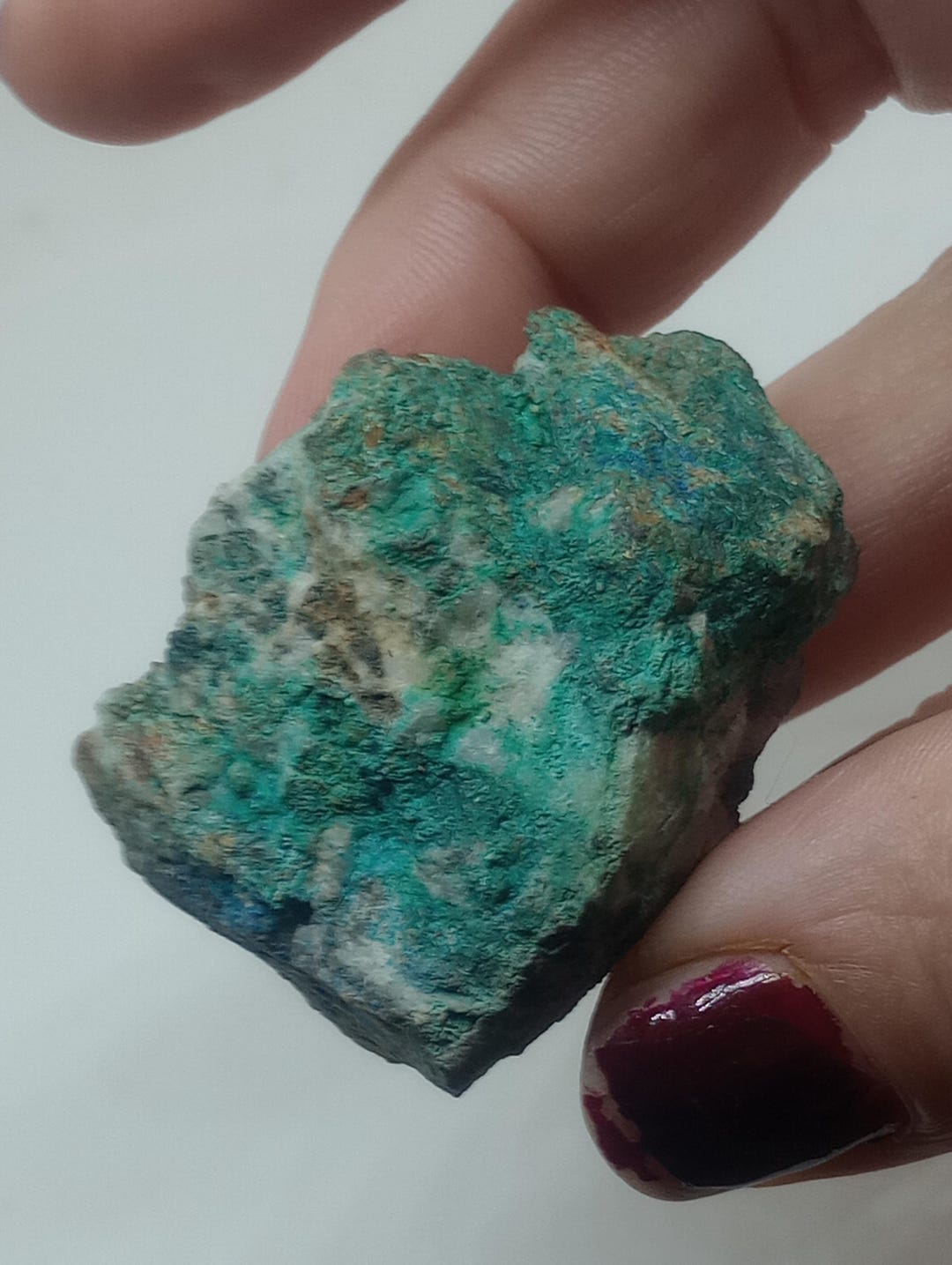 Rare Scottish Linarite Mineral Specimen: Caledonite Chrysocolla Copper ...