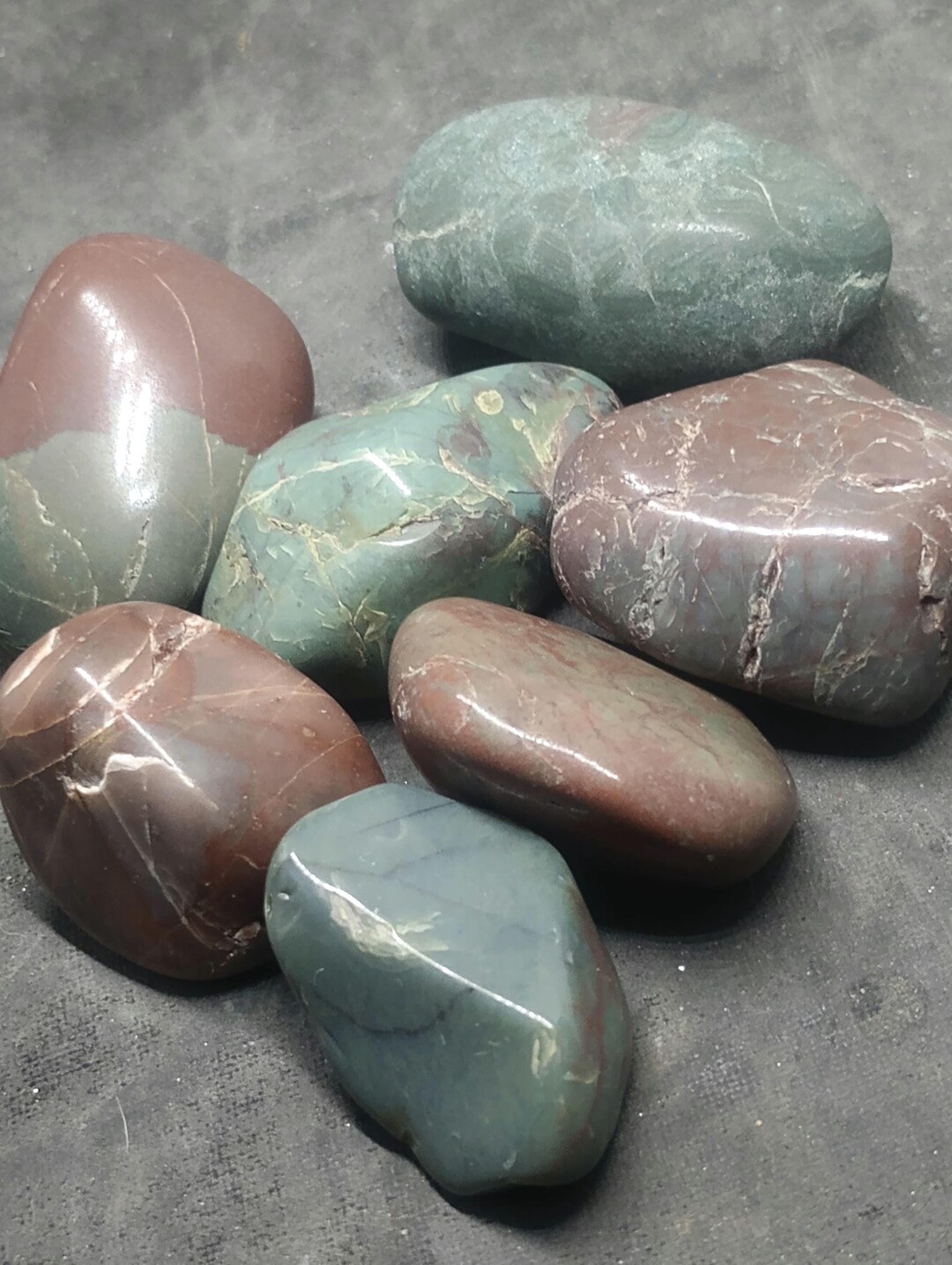 1 Piece Green and Red Jasper From Scotland, Self-collected and Tumbled ...