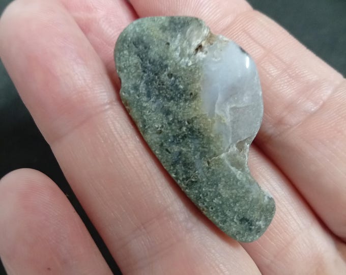 Scottish Moss Agate, Blue Tinged White Chalcedony With Green "moss ...