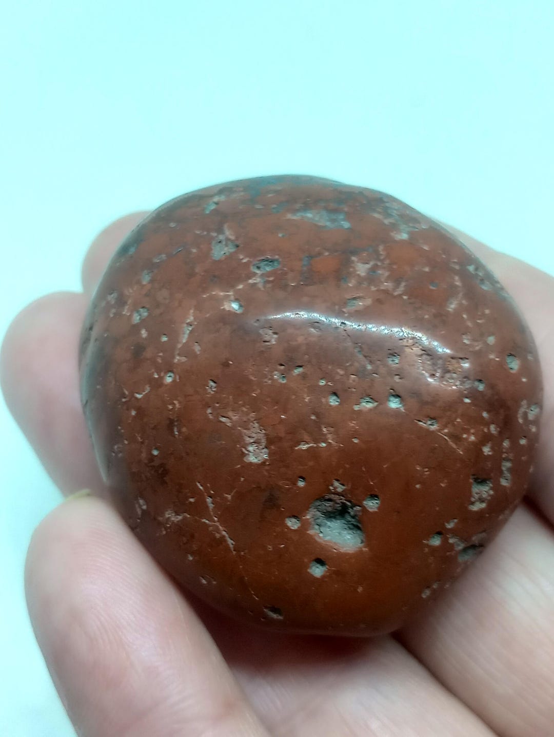 Red Jasper Palm Stone, Smooth Worry Stone From Scotland. Self Collected ...