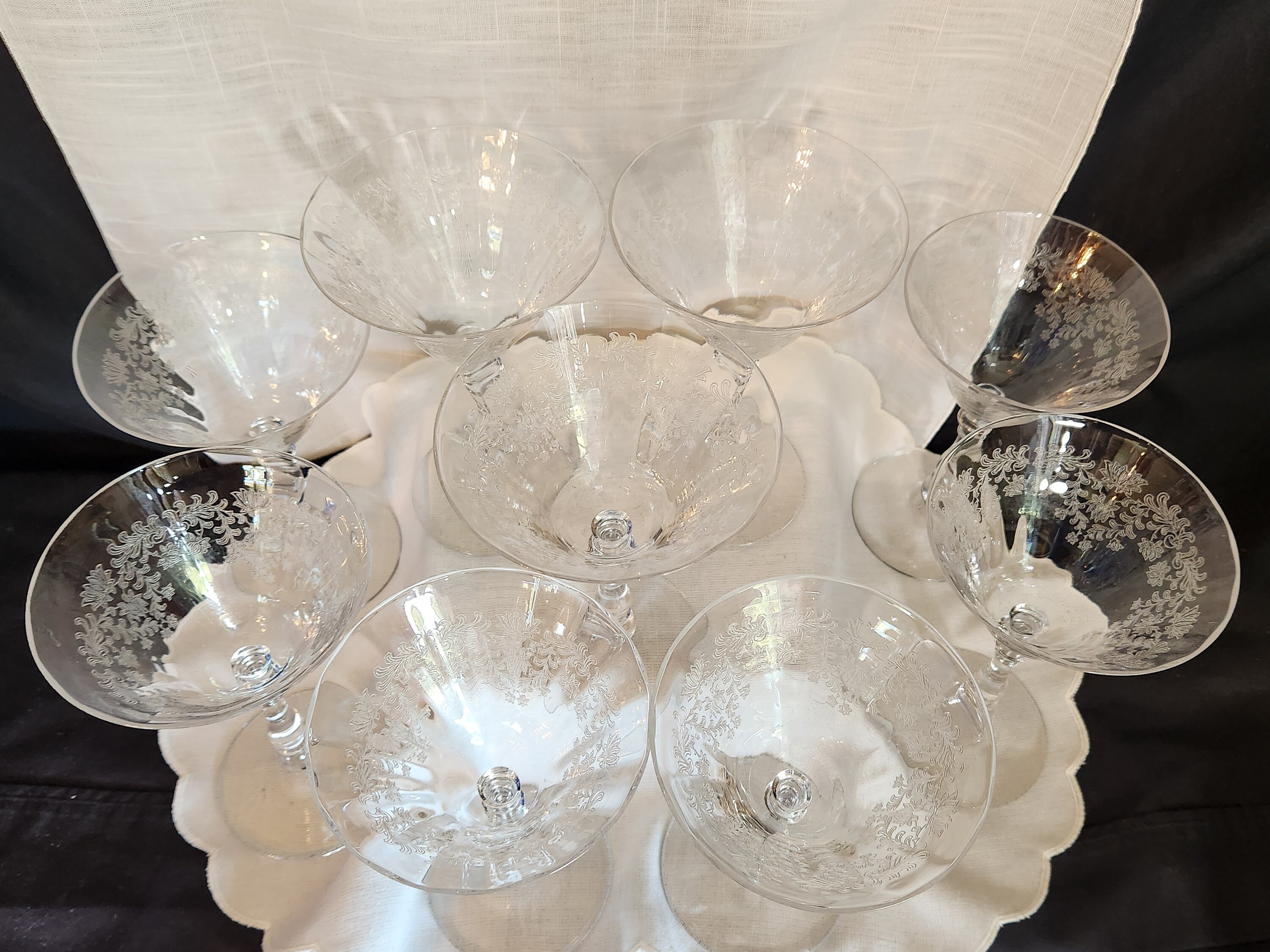 Vintage Bryce fern Pattern Glasses Cocktail/wine/champ 9 Tot 6 1/4h - Etsy