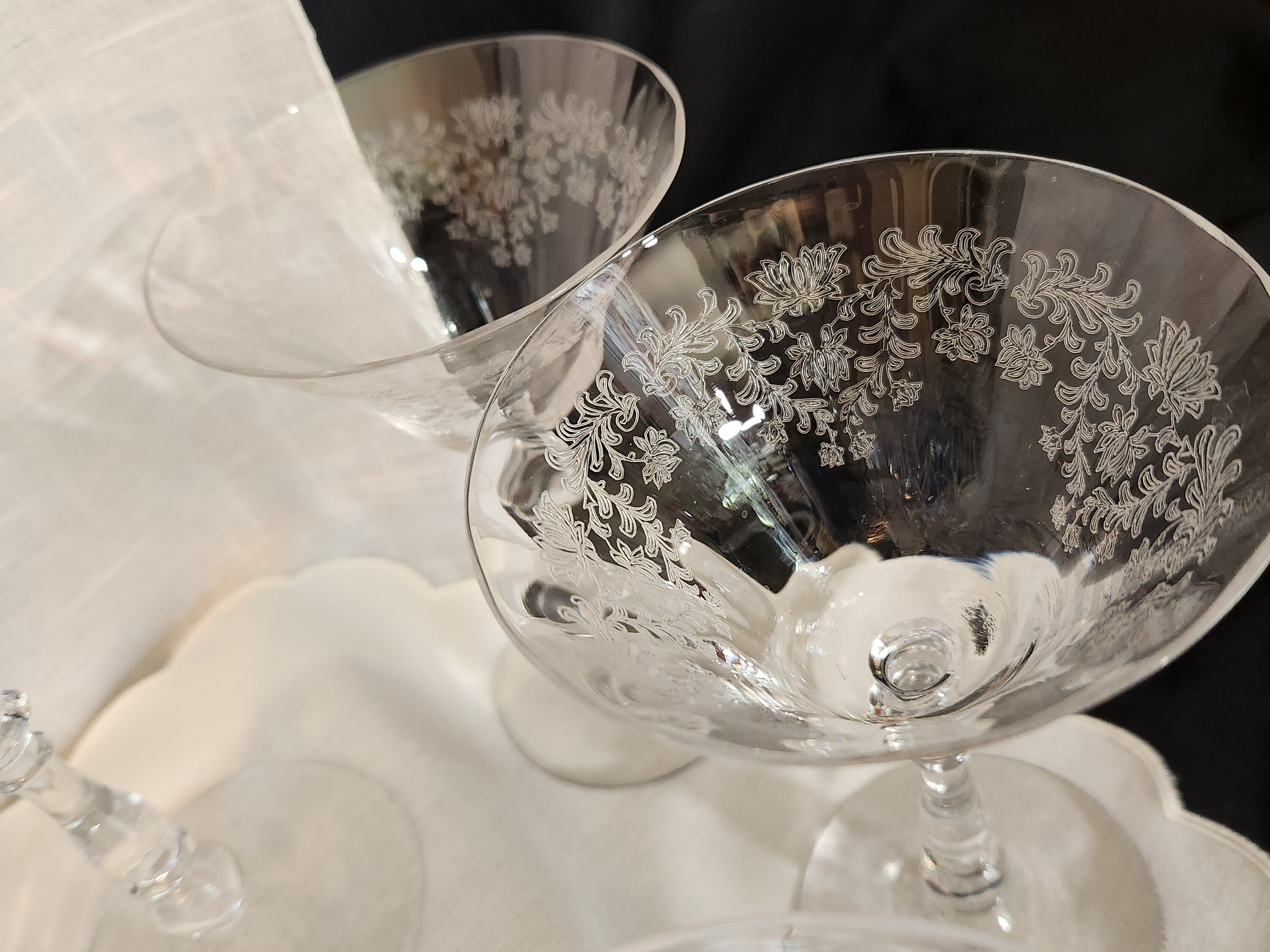 Vintage Bryce fern Pattern Glasses Cocktail/wine/champ 9 Tot 6 1/4h - Etsy