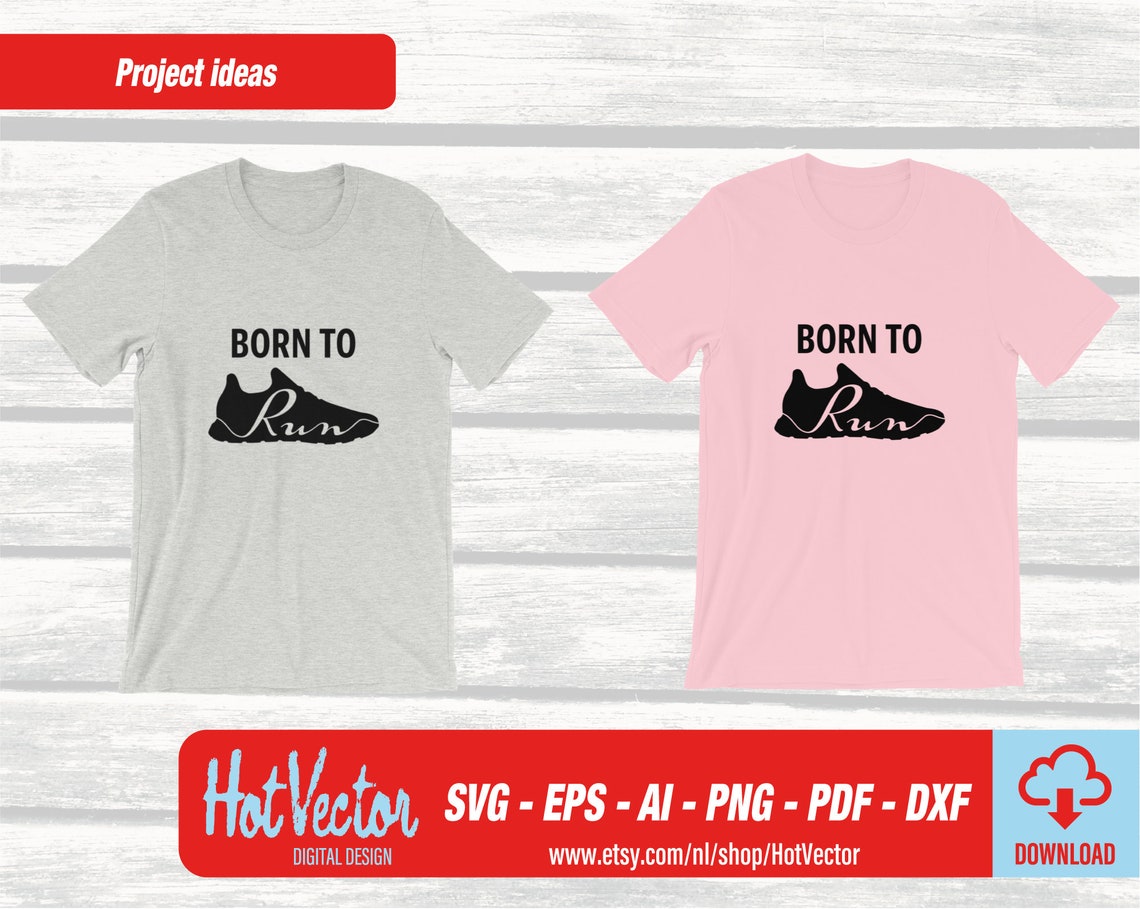 Born to Run Digital Runners Clipart Sport Graphic for | Etsy