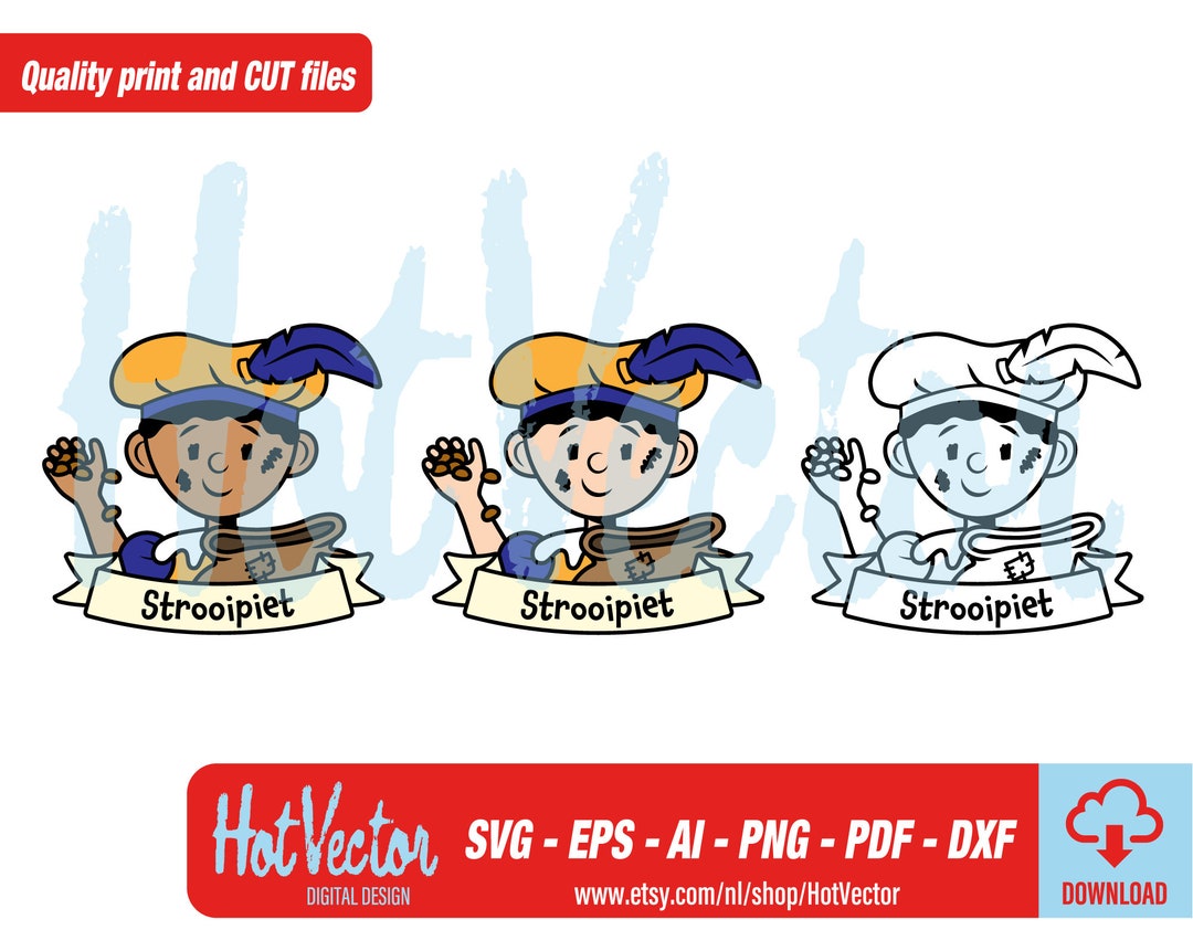 Strooipiet Boy, Svg, Png, Ai, Eps, Pdf, Dxf, Cut File for Crafters ...